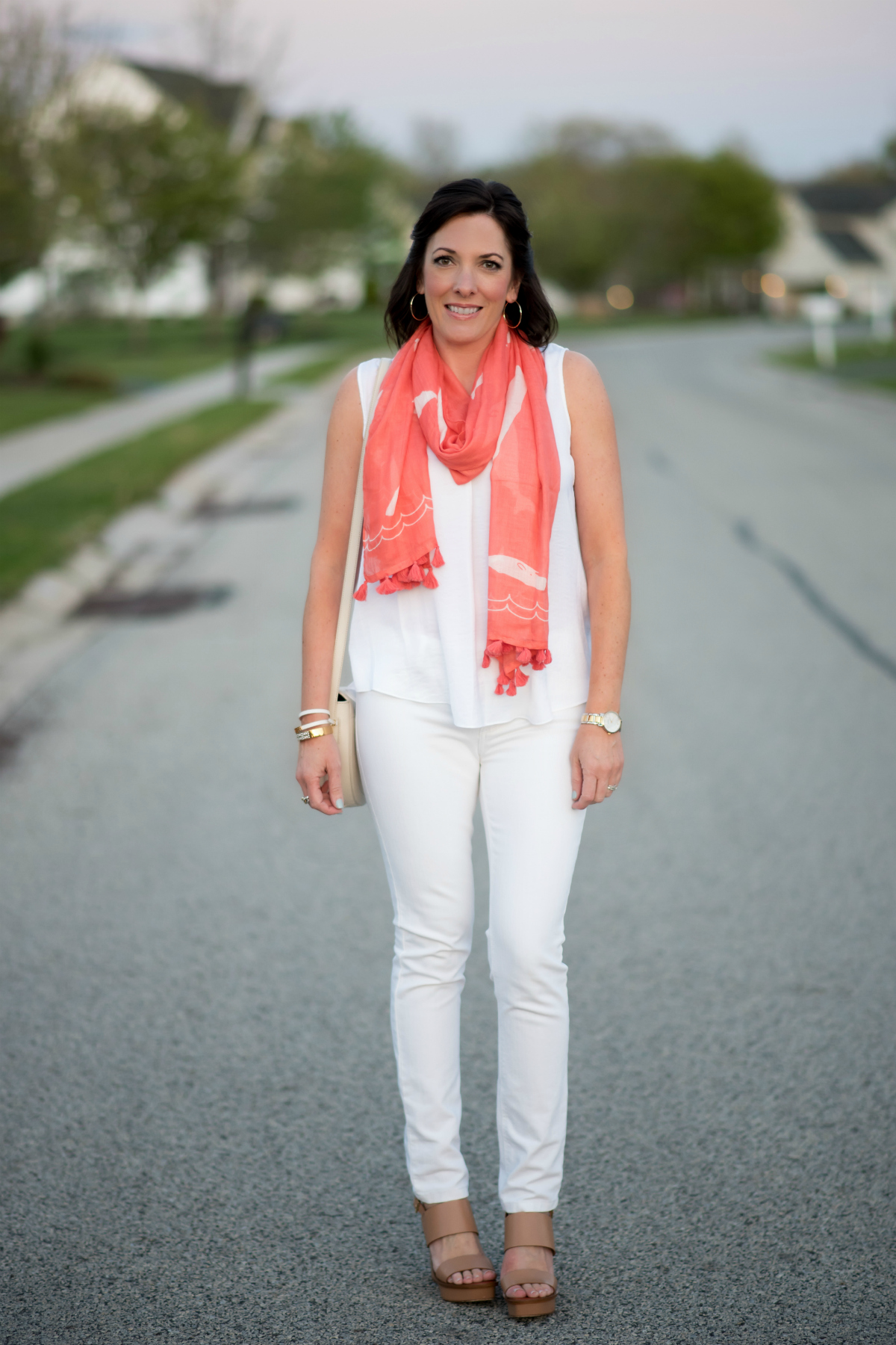 Fashion Over 40: How to Style a Spring Scarf | Jo-Lynne Shane