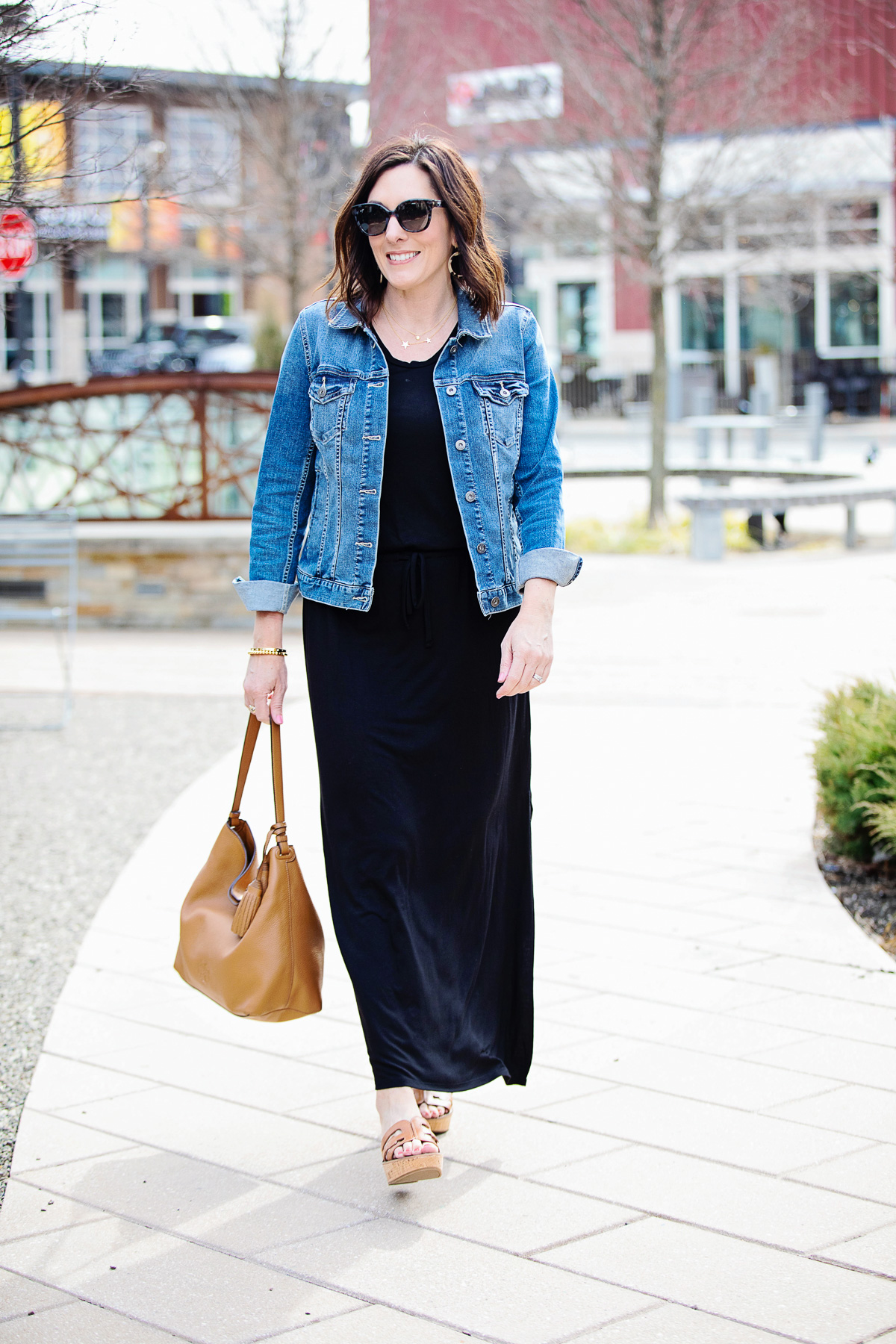 Black Drawstring Dress for Spring | Jo-Lynne Shane