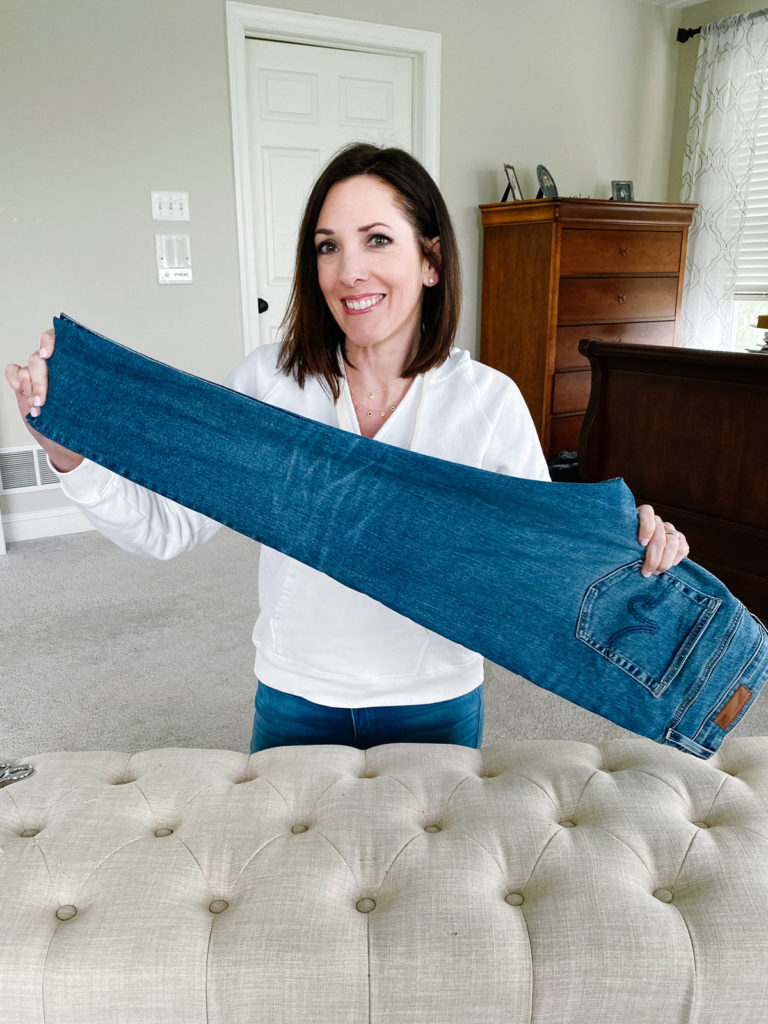 How To Cut Your Jeans for a DIY Raw Hem | Jo-Lynne Shane